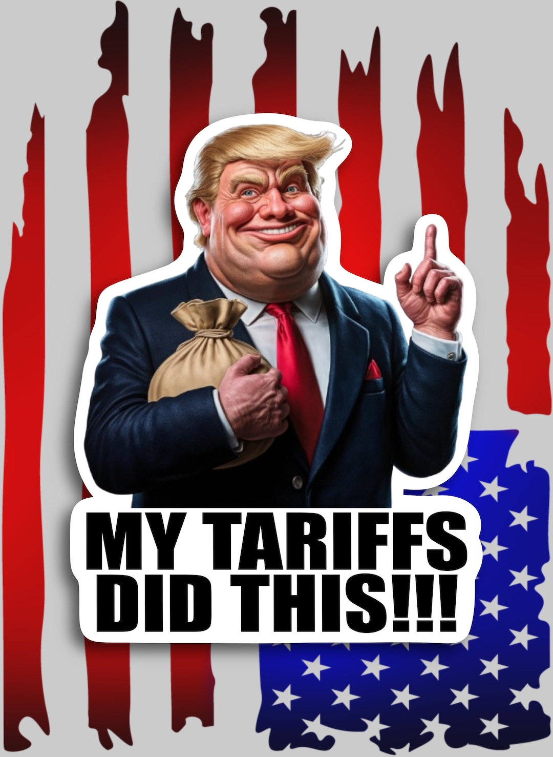 FDT My Tariffs Did This Vinyl Sticker | DJT Vinyl Sticker - Etsy