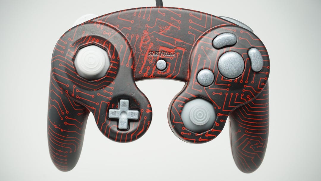 Custom Gamecube Controller Red Circuits - Etsy