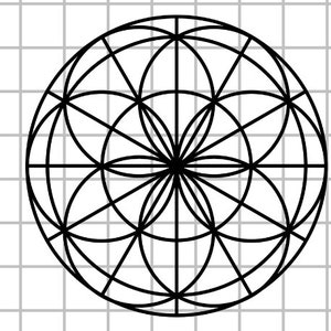 Printable Crystal Grid, Sacred Geometry, Flower of Life, Seed of Life ...
