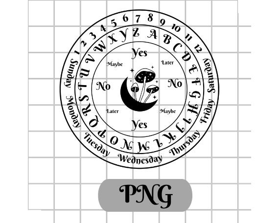 Printable Pendulum Board Png Pdf Jpg Round Spirit Board - Etsy UK