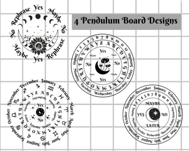 Ouija, Pendulum, Crystal Grid Digital Downloads, Witch Tools, 20 ...