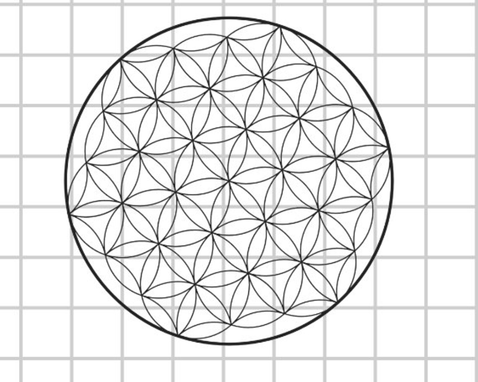 Printable Crystal Grid, PNG, PDF, JPEG, Flower of Life, Seed of Life ...