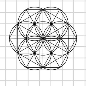 Printable Crystal Grid, PNG, PDF, JPEG, Flower of Life, Seed of Life ...