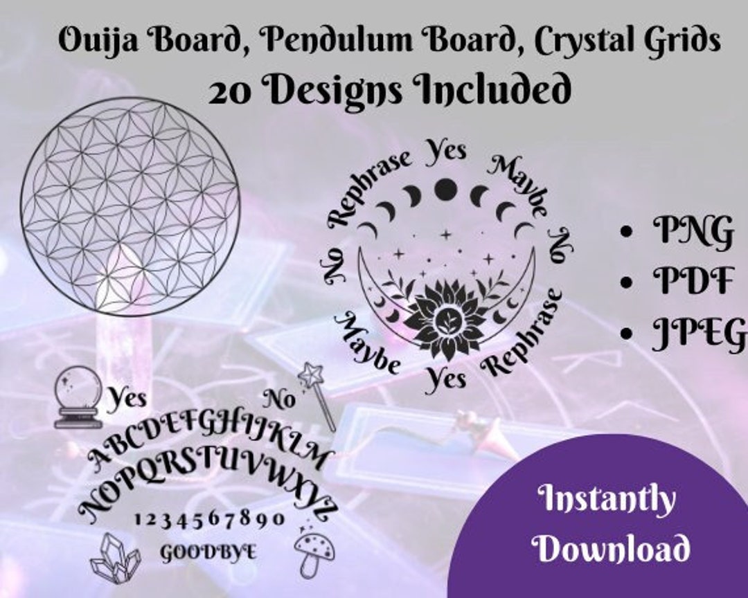 Ouija, Pendulum, Crystal Grid Digital Downloads, Witch Tools, 20 ...