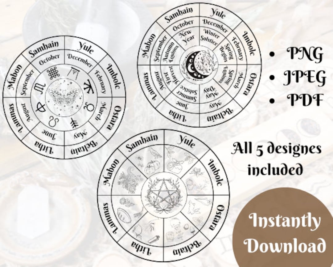 Pagan Wheel of the Year Northern Hemisphere, Wiccan Holidays, Yule ...