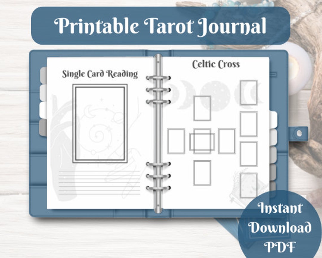 Printable Tarot Journal, Happy Planner, Card Reading, Intention Setting ...