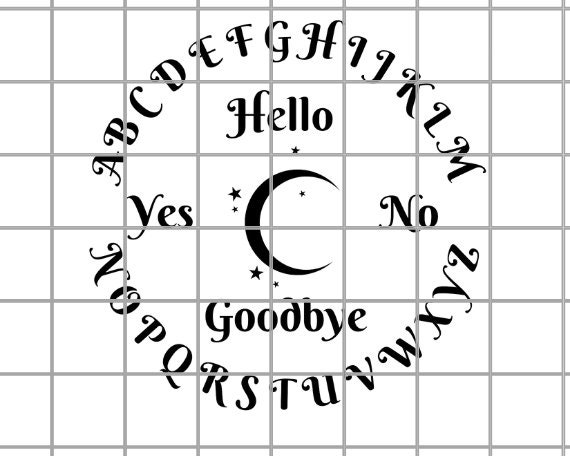 4 Printable Ouija Boards, 6 Planchette, Round and Square Spirit Board ...