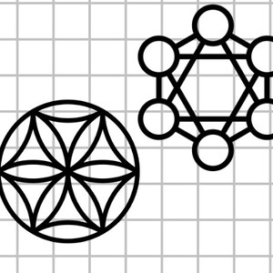 Printable Crystal Grid, Sacred Geometry, Flower of Life, Seed of Life ...