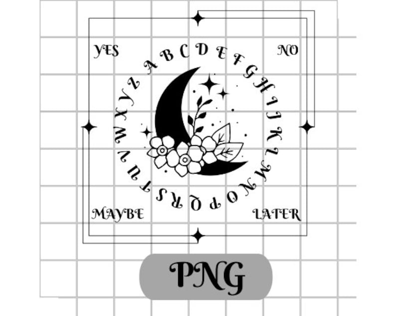 Printable Pendulum Board Png, Pdf, Jpg, Square Spirit Board, Divination ...