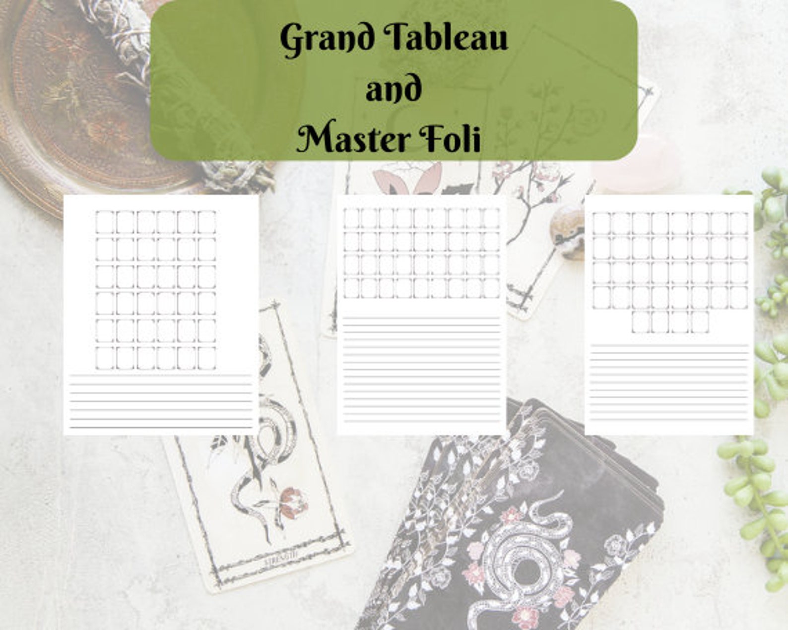 Printable Lenormand Journal With Lenormand Stickers, Learn Your ...