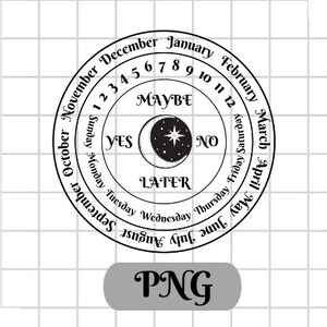 Printable Pendulum Board Png Pdf Jpg Round Spirit Board - Etsy Canada