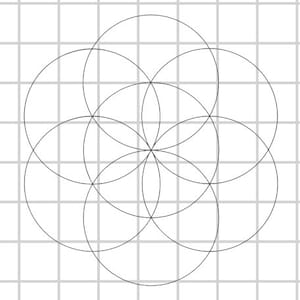 Printable Crystal Grid, Sacred Geometry, Flower of Life, Seed of Life ...
