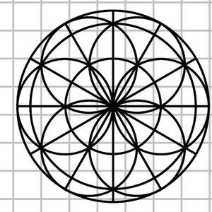 Printable Crystal Grid, PNG, PDF, JPEG, Flower of Life, Seed of Life ...