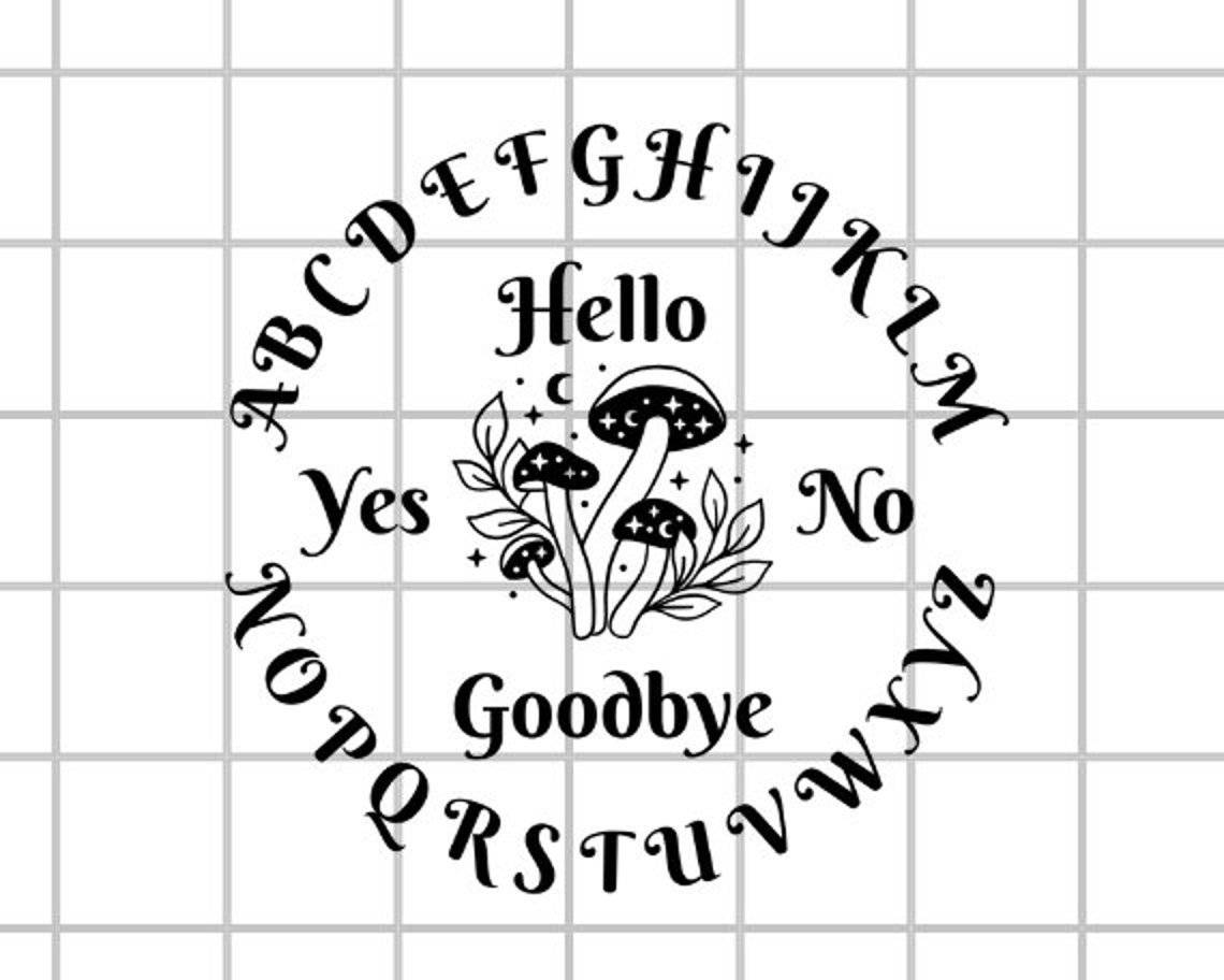 Printable Ouija Board Round Spirit Board Planchette Alter - Etsy