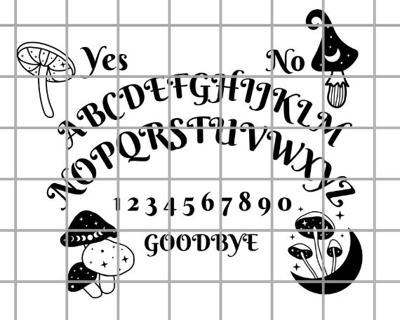4 Printable Ouija Boards, 6 Planchette, Round and Square Spirit Board ...