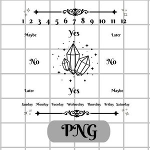 Printable Pendulum Board Png, Pdf, Jpg, Round Spirit Board, Square ...