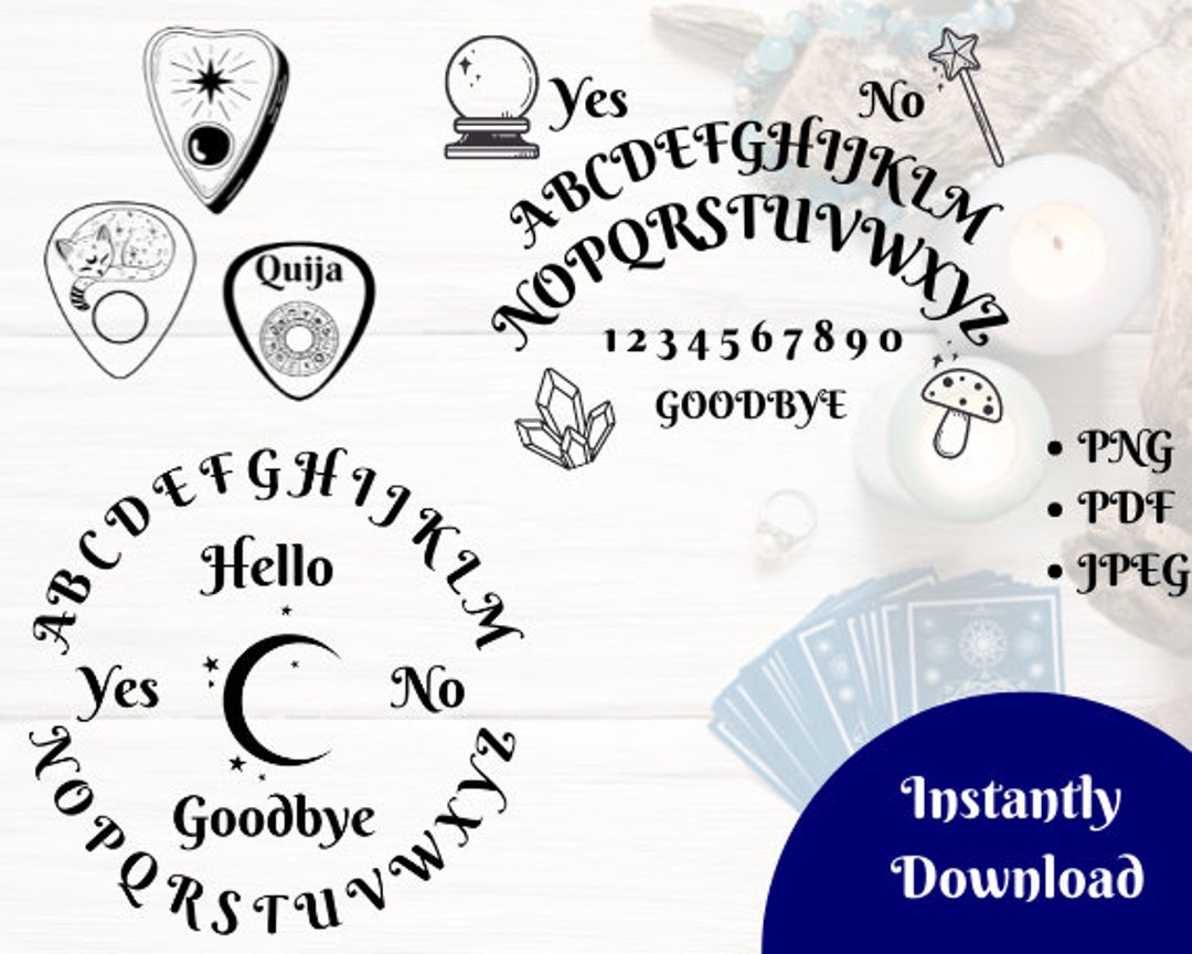 Printable Square Ouija Round Spirit Board Ouija Board - Etsy