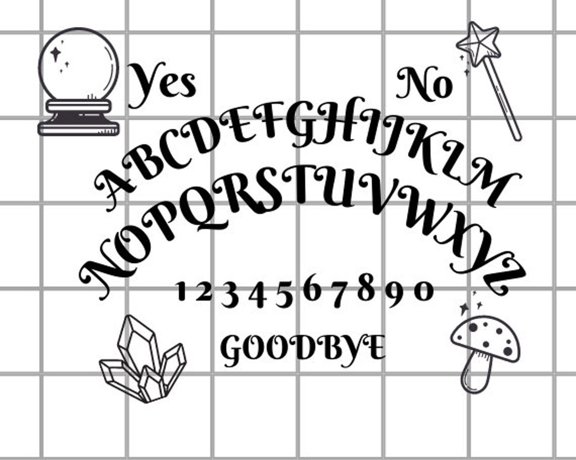 4 Printable Ouija Boards, 6 Planchette, Round and Square Spirit Board ...