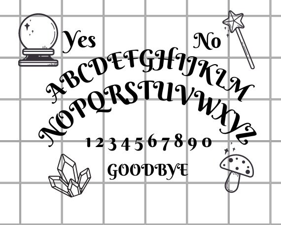 4 Printable Ouija Boards, 6 Planchette, Round and Square Spirit Board ...