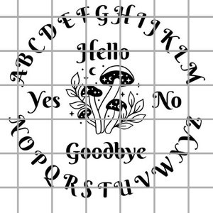 4 Printable Ouija Boards, 6 Planchette, Round and Square Spirit Board ...