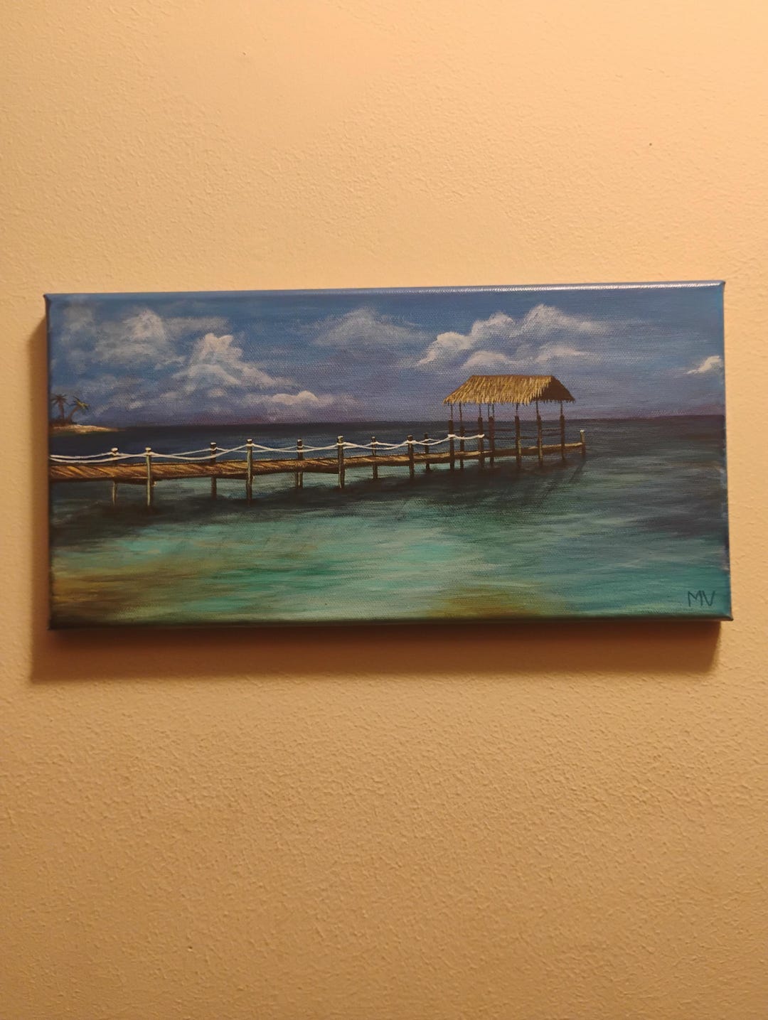 Ocean Dock Painting - Etsy
