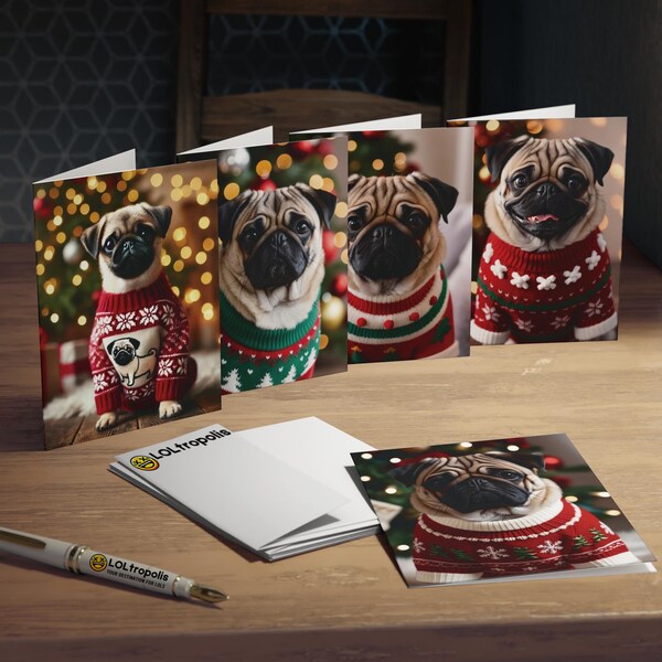 Pug Card - Etsy