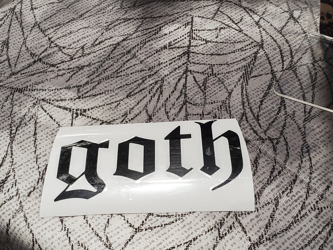 Goth Car Decal, Water Bottle Sticker, Laptop Decal, Laptop Sticker ...