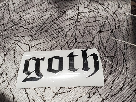 Goth Car Decal Water Bottle Sticker Laptop Decal Laptop - Etsy