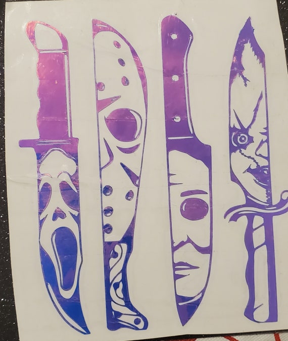 Horror Figures Knife Car Decal Water Bottle Sticker Laptop | Etsy