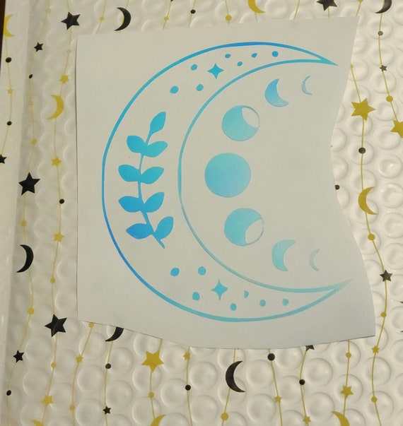 Moon Phase Decal Water Bottle Sticker Laptop Decal Laptop - Etsy