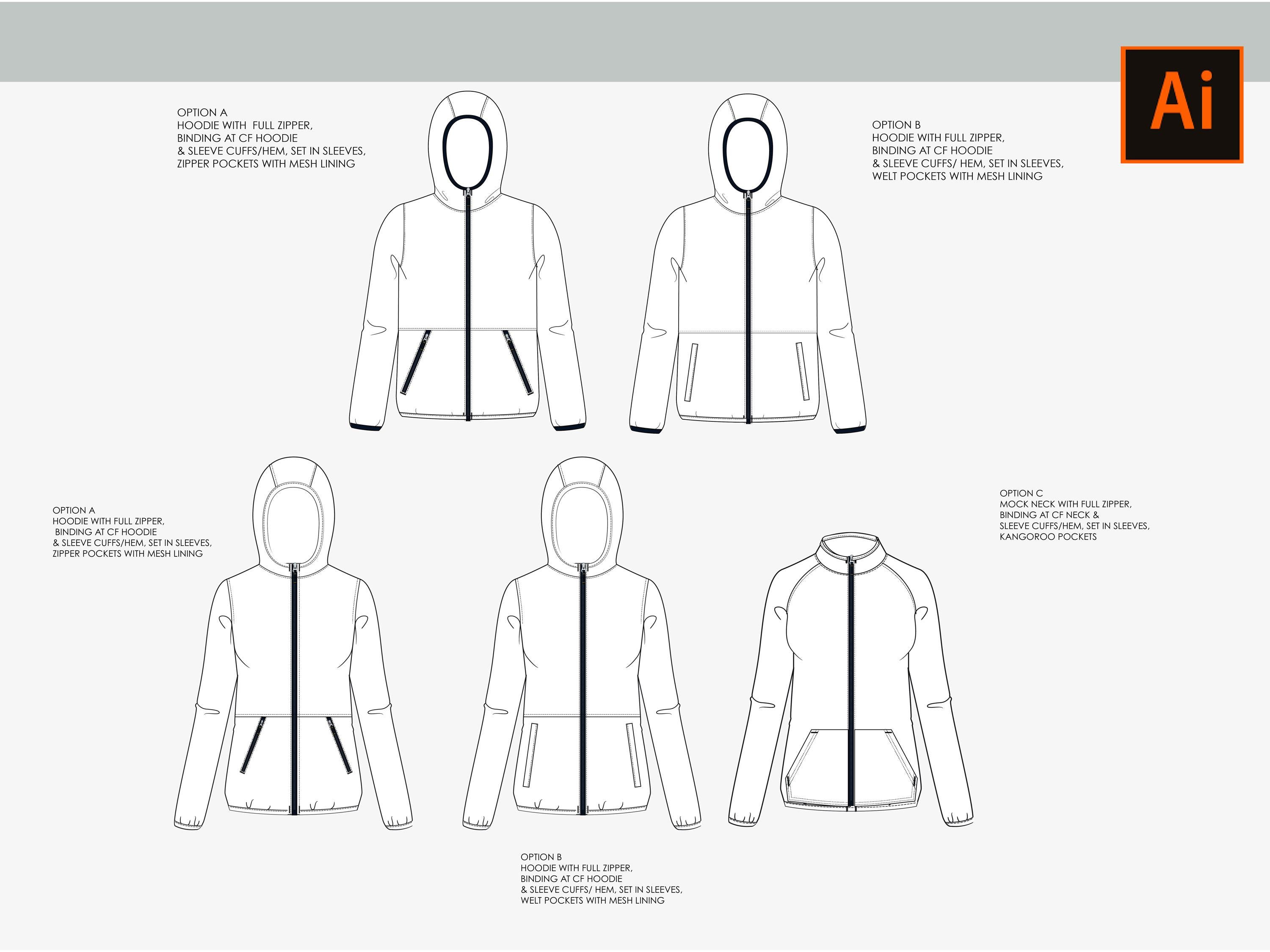 8+ Fashion CAD Template | Adobe Illustrator Sketch: Sportswear for ...