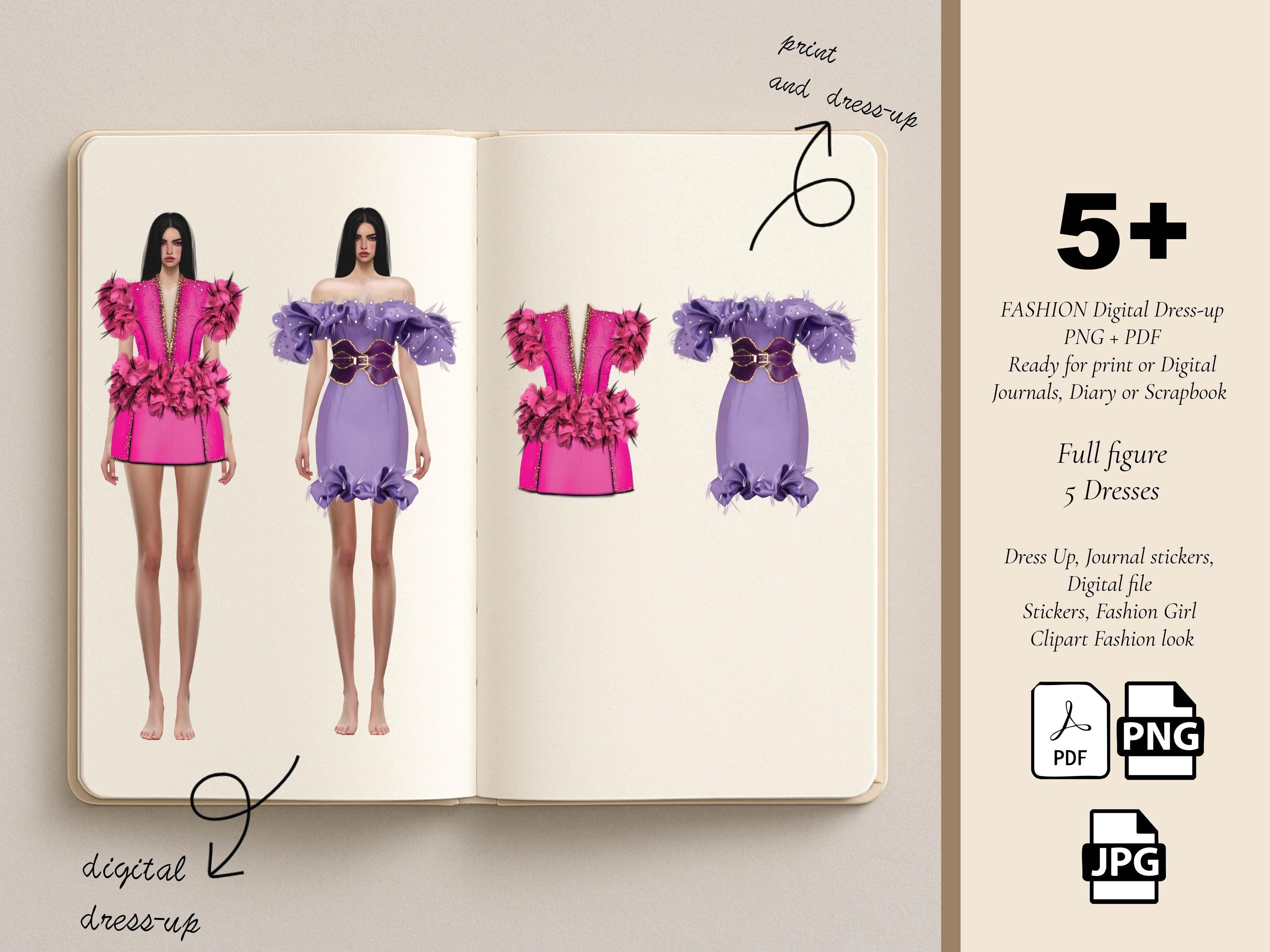 5+ Dress up Doll Clipart, Dress up Girl, Paper Doll Clipart, Dress Me ...