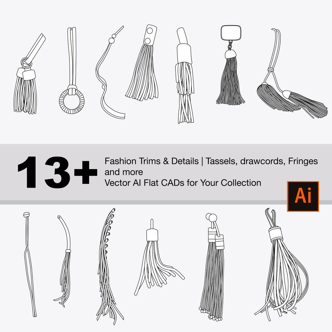 13+ Illustrator Fashion Trims Collection: Tassels, Cords and Hanger ...
