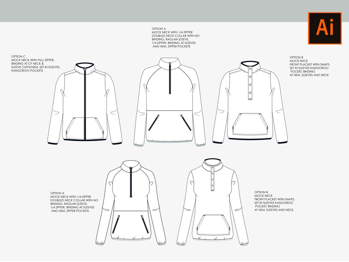 8+ Fashion CAD Template | Adobe Illustrator Sketch: Sportswear for ...