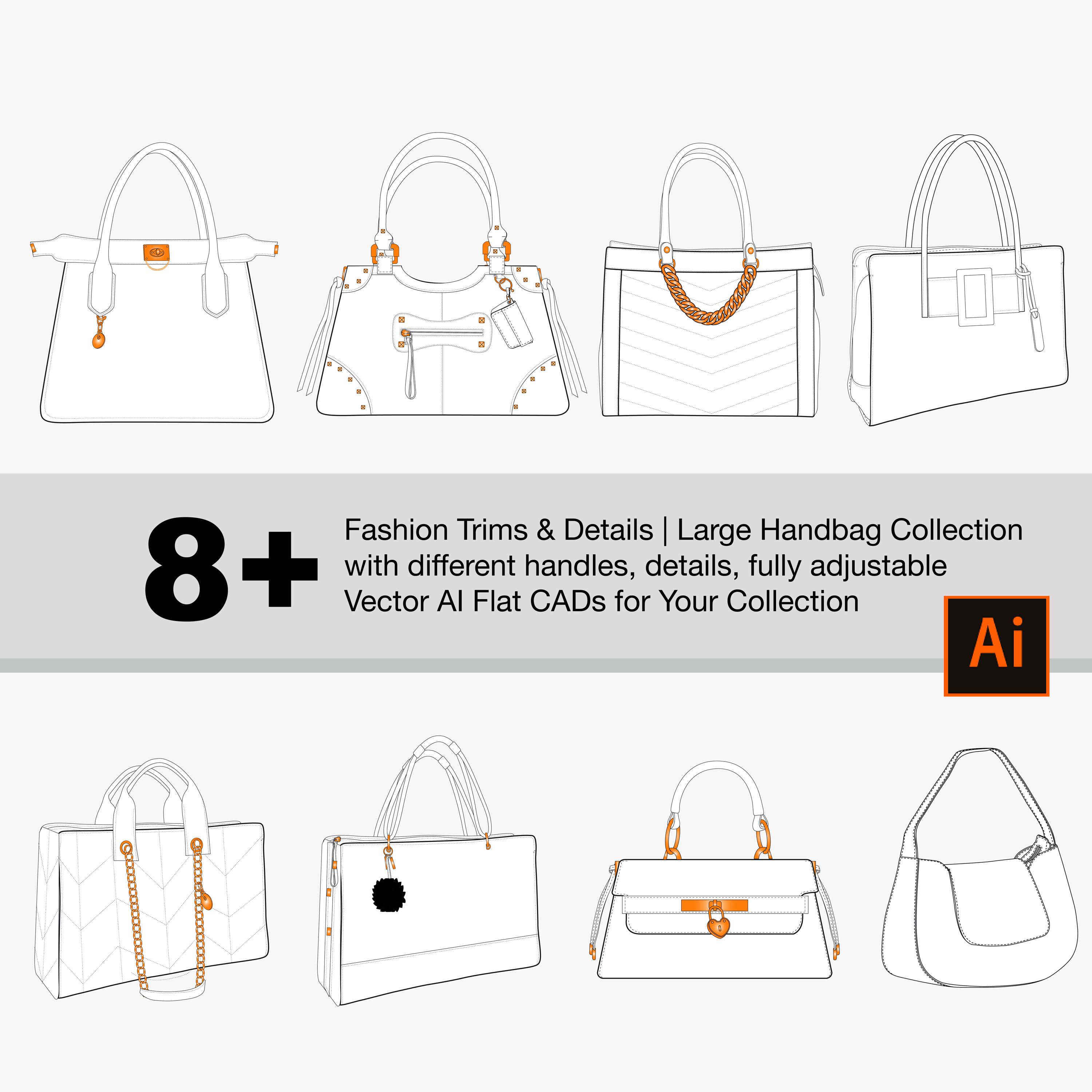 8+ Fashion CAD Template | Adobe Illustrator Sketch:large Handbags ...