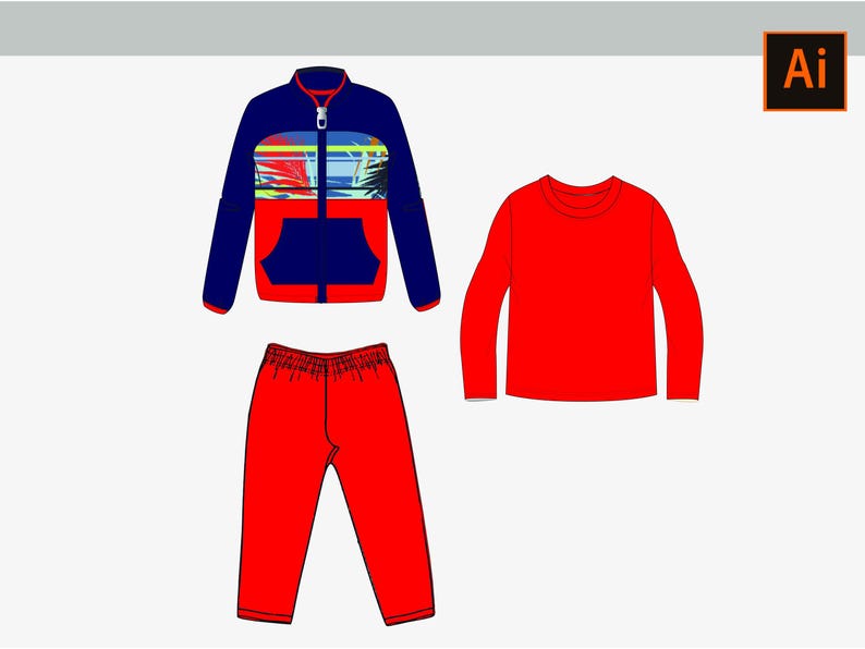 8+ Fashion CAD Template | Adobe Illustrator Sketch:kids Hoodie ...