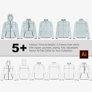 5+ Fashion CAD Template | Adobe Illustrator Sketch:men Polar Fleece Cad ...