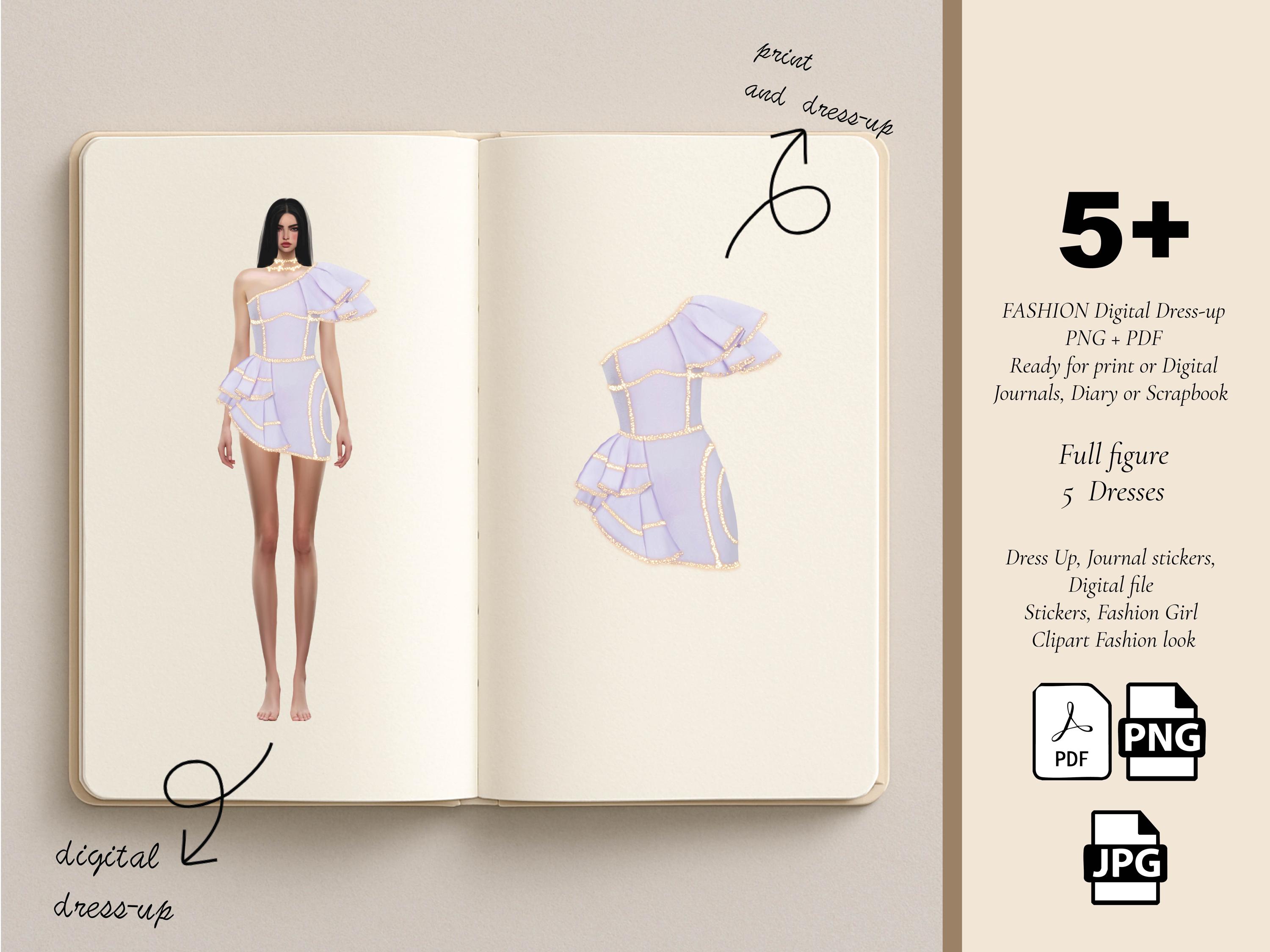 5+ Dress up Doll Clipart, Dress up Girl, Paper Doll Clipart, Dress Me ...