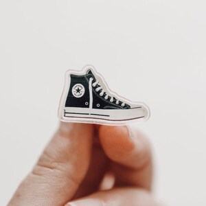 Hightop Shoe Acrylic Pin | Shoe Gift Idea, Black Hightops, Shoes, Cute ...