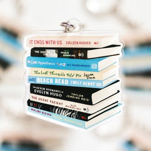Book-stack Acrylic Keychain | Accessories, Cute Book Lover Gift, Gift ...