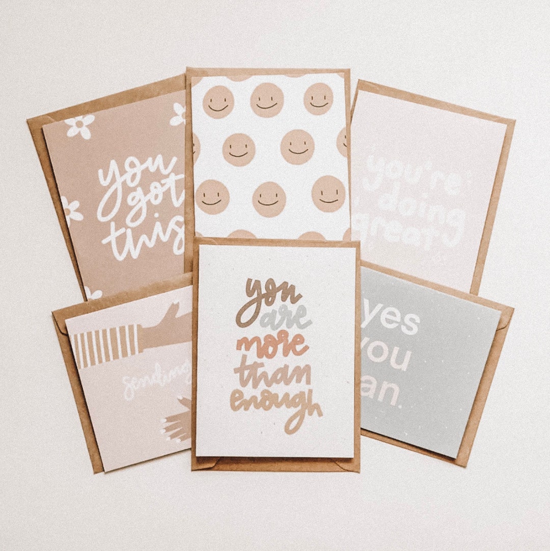 Motivational Card Bundle | Greeting Cards Set | Note Cards Set | Set of ...