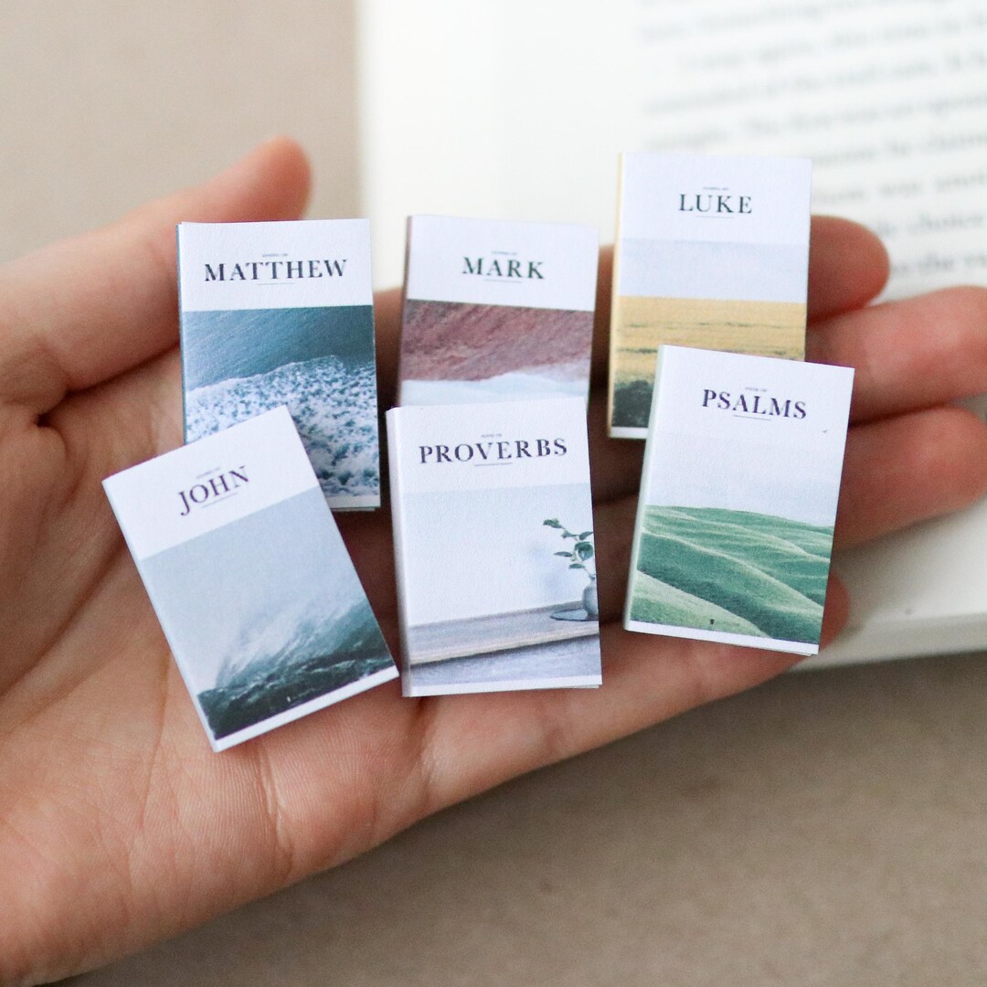 Handmade MINI Christian Books (set of 6 Mini Books) Miniature Tiny Book ...