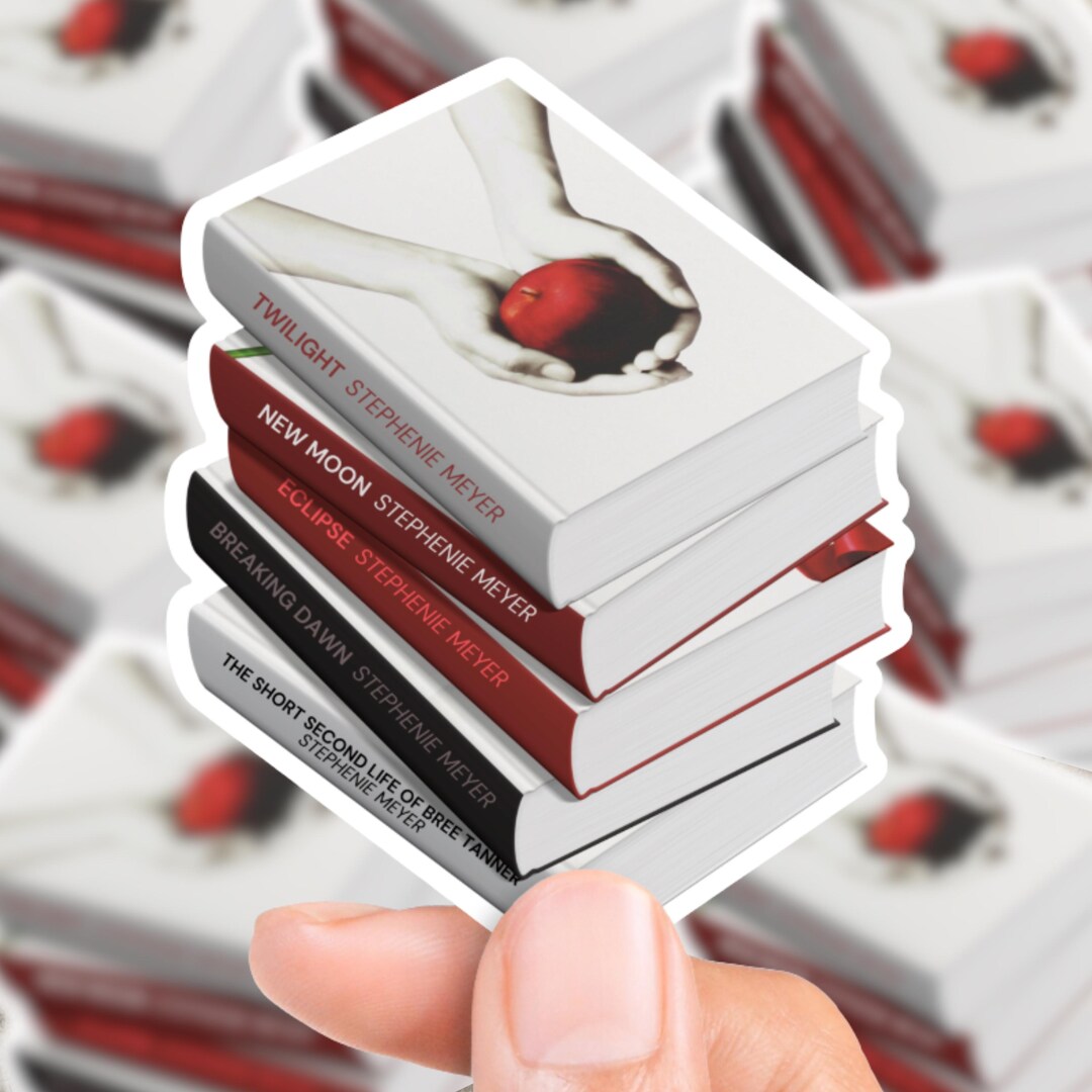 Twilight Book Stack Sticker | Gift Laptop Decal Water Bottle Waterproof ...