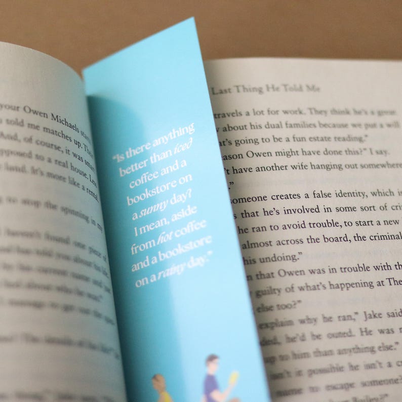 Emily Henry Inspired Bookmarks | Reading Tracker Tiny Book Journal ...