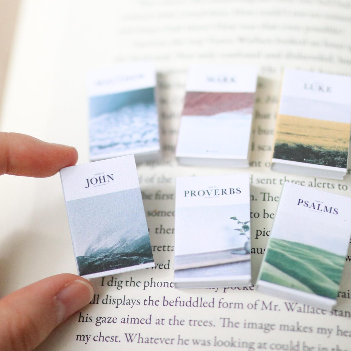 Handmade MINI Christian Books (set of 6 Mini Books) Miniature Tiny Book ...