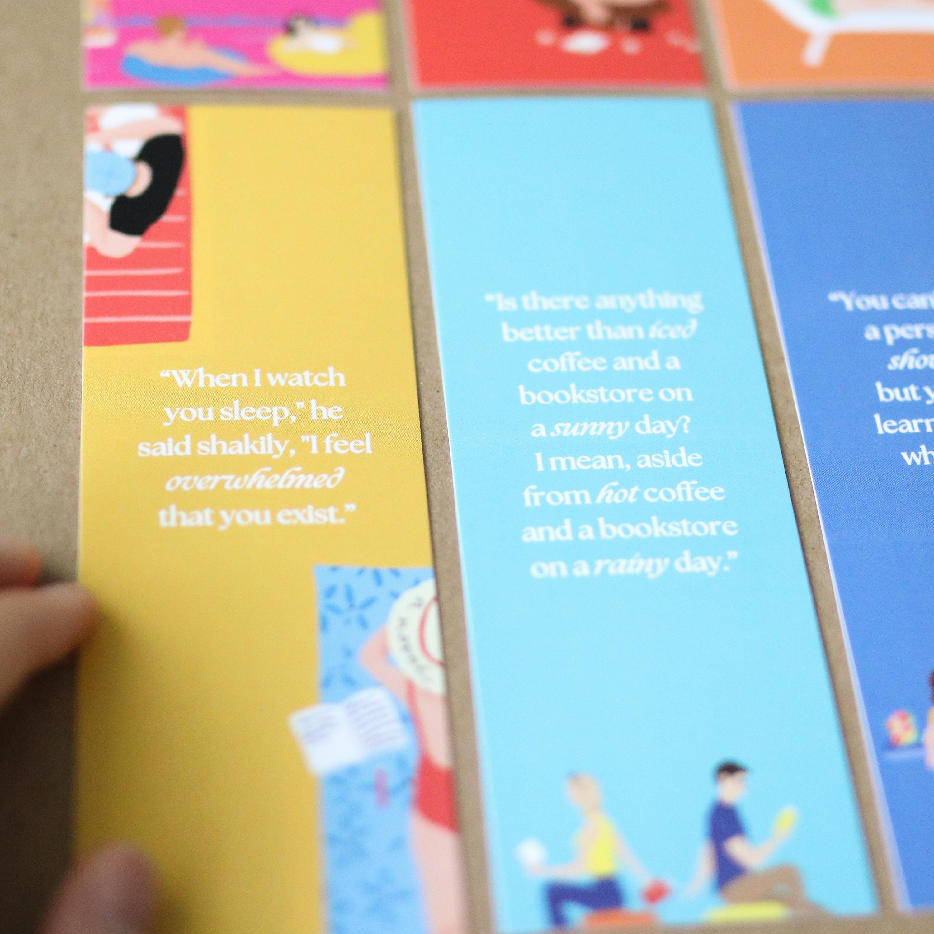 Emily Henry Inspired Bookmarks | Reading Tracker Tiny Book Journal ...