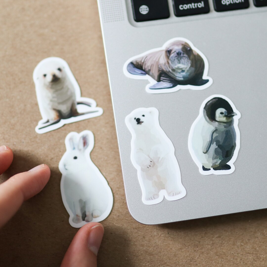 Mini Arctic Animal Stickers | Waterproof, Gift Idea, Sticker Sheet ...