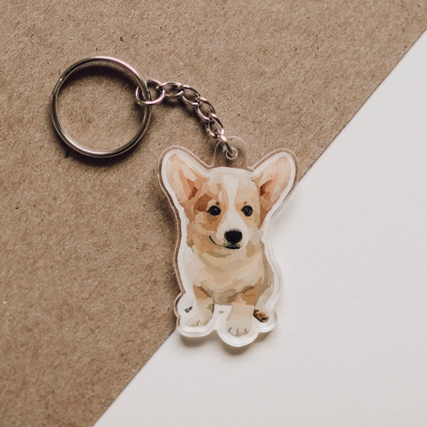 Corgi Keychain - Etsy