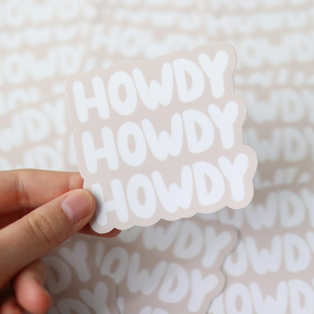 Howdy Cowgirl Sticker | Waterproof Western Aesthetic Coastal Cowboy ...