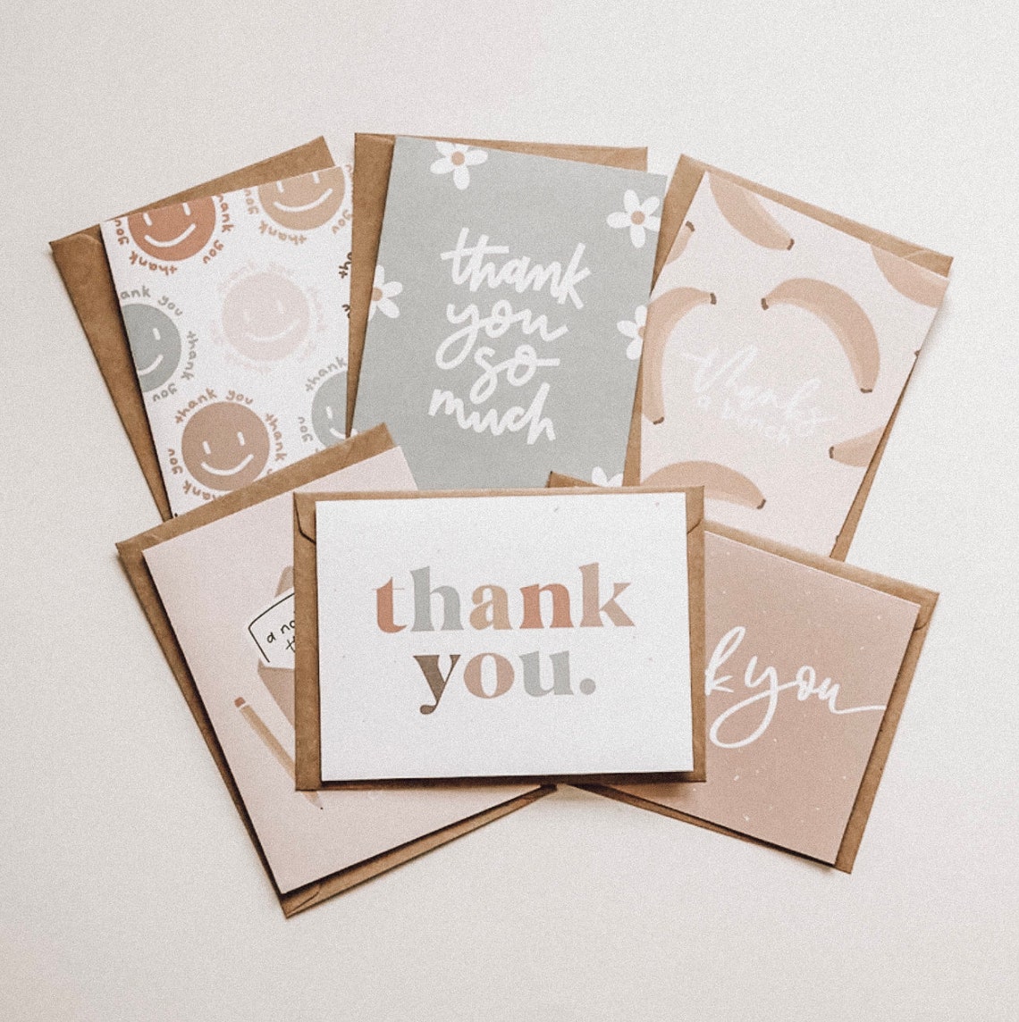 Thank You Card Bundle Thank You Cards Set Note Cards Set - Etsy